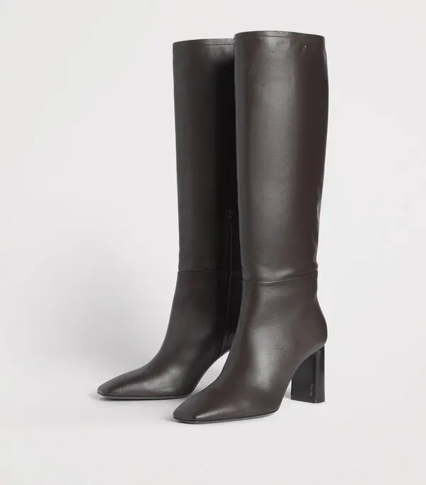 Max Mara Smooth Leather Knee-high Boots