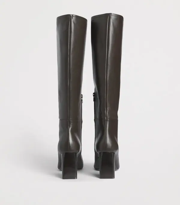 Max Mara Smooth Leather Knee-high Boots