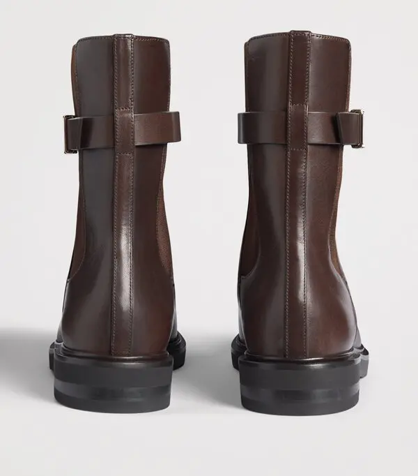 Max Mara Leather Chelsea Boots