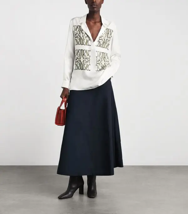 Max Mara Silk Monogram Shirt