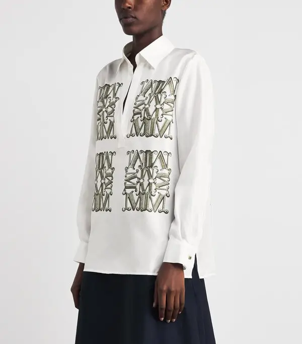 Max Mara Silk Monogram Shirt