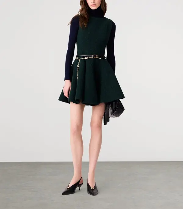 Maje Tweed Sleeveless Mini Dress
