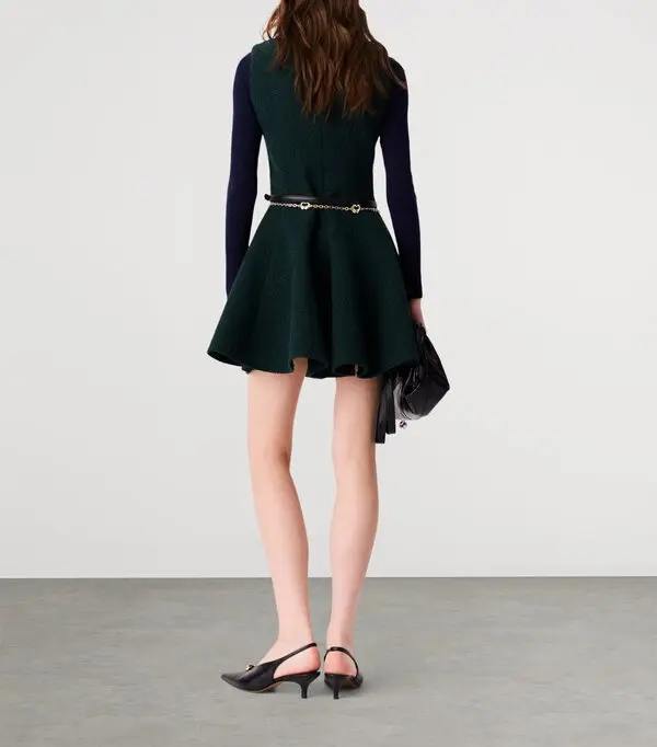 Maje Tweed Sleeveless Mini Dress