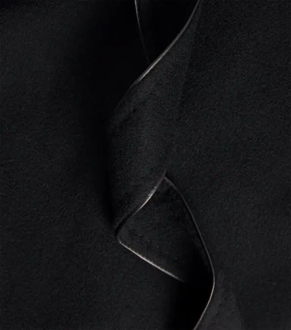 Lafayette 148 New York Cashmere Leather-trim Wrap Coat