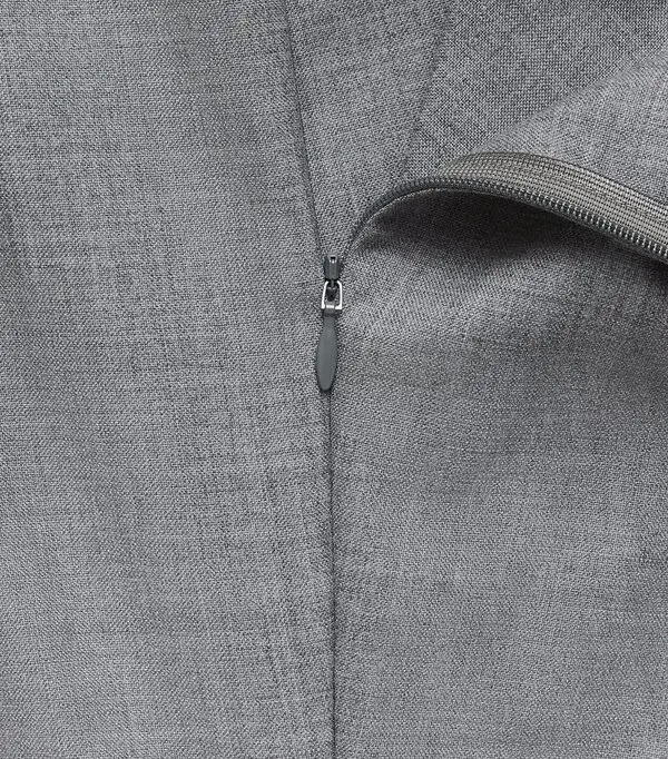 Victoria Beckham Wool Draped Tailored Midi Dress