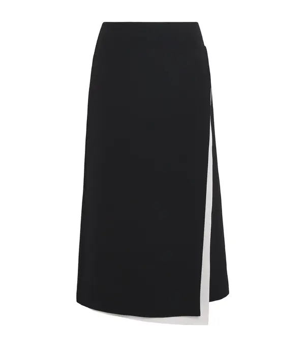 Lafayette 148 New York Asymmetric A-line Midi Skirt