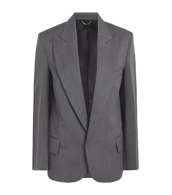 Victoria Beckham Virgin Wool Roberta Blazer - Grey