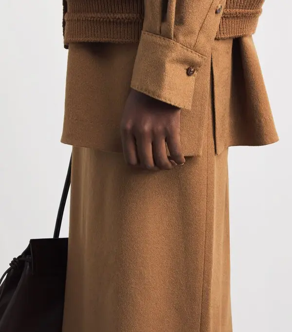 Lafayette 148 New York Camel Hair Maxi Skirt