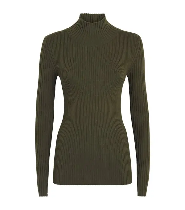 Victoria Beckham Merino Wool-blend Ribbed Sweater