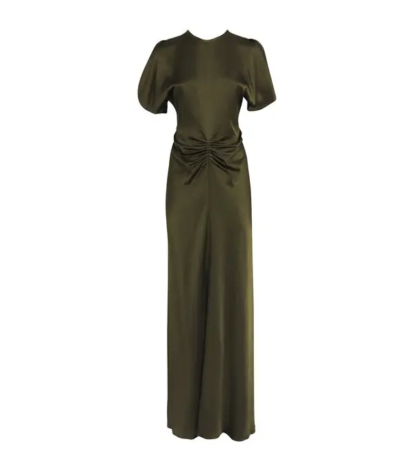 Victoria Beckham Satin Isabella Gown - Green