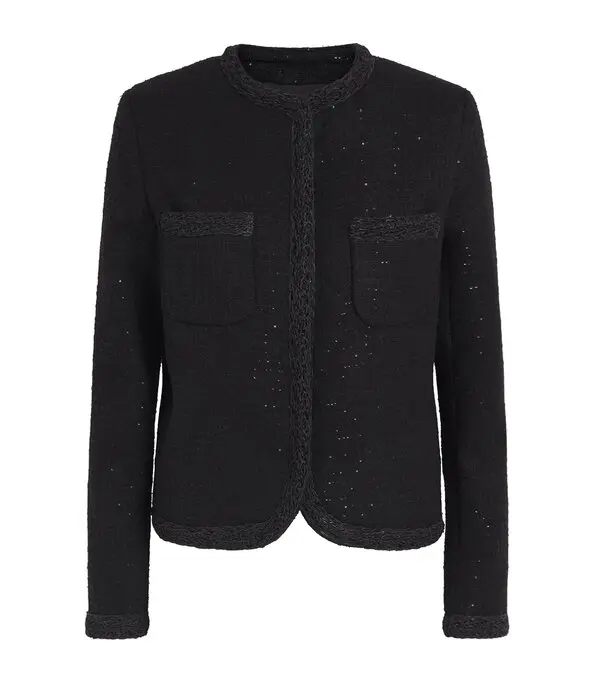Fabiana Filippi Tweed Sequin Cropped Jacket