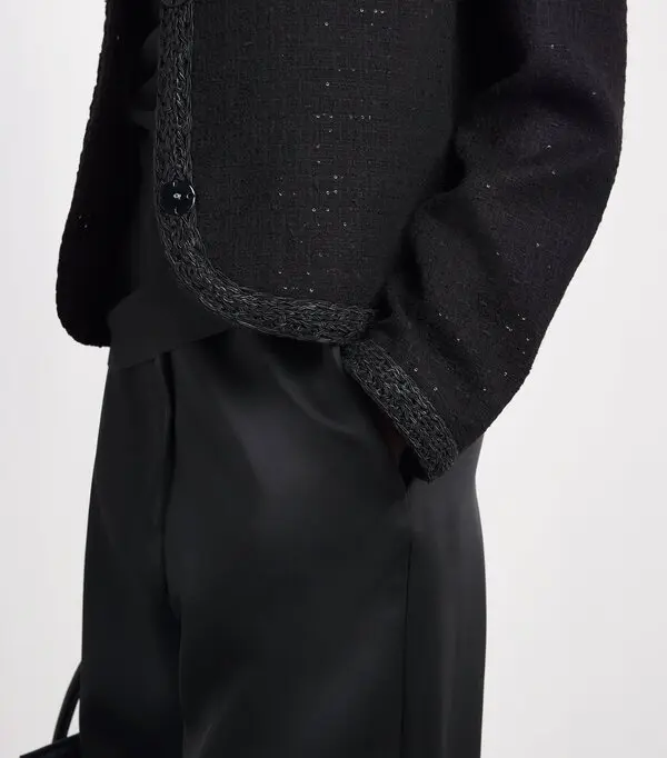 Fabiana Filippi Tweed Sequin Cropped Jacket
