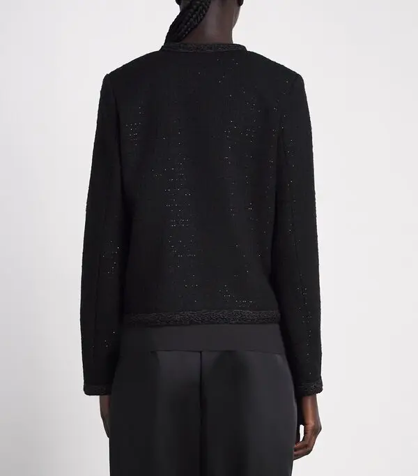 Fabiana Filippi Tweed Sequin Cropped Jacket