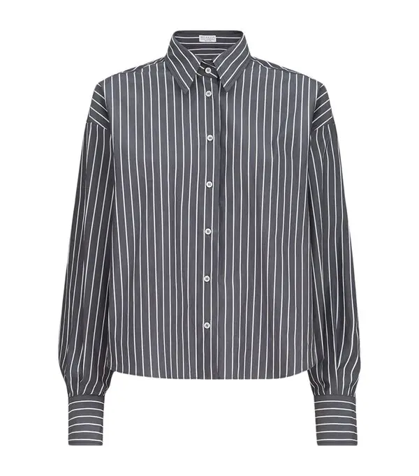 Brunello Cucinelli Cotton Poplin Stripe Shirt