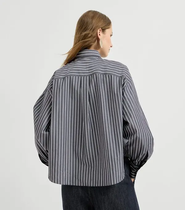 Brunello Cucinelli Cotton Poplin Stripe Shirt