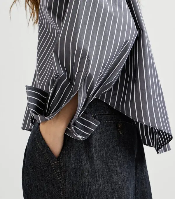 Brunello Cucinelli Cotton Poplin Stripe Shirt