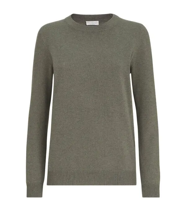 Brunello Cucinelli Cashmere Monili-detail Sweater - Green