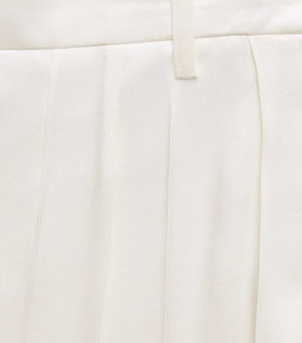Victoria Beckham Satin Crepe Straight Tailored Trousers