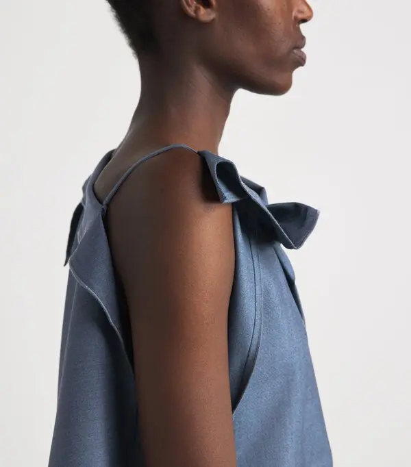 Victoria Beckham Wool Draped Midi Dress
