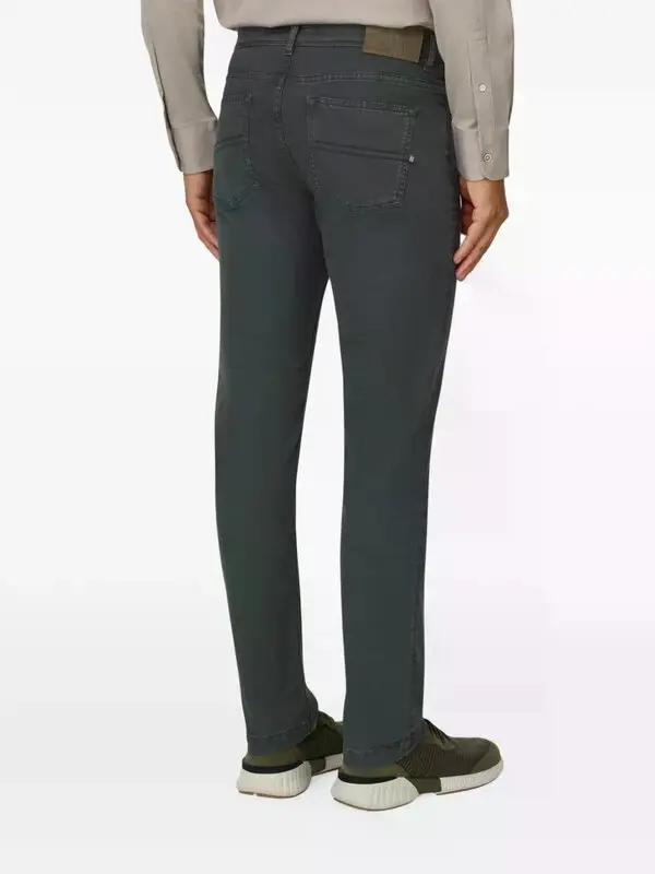 Boggi Milano Jeans In Stretch Cotton Tencel - Green