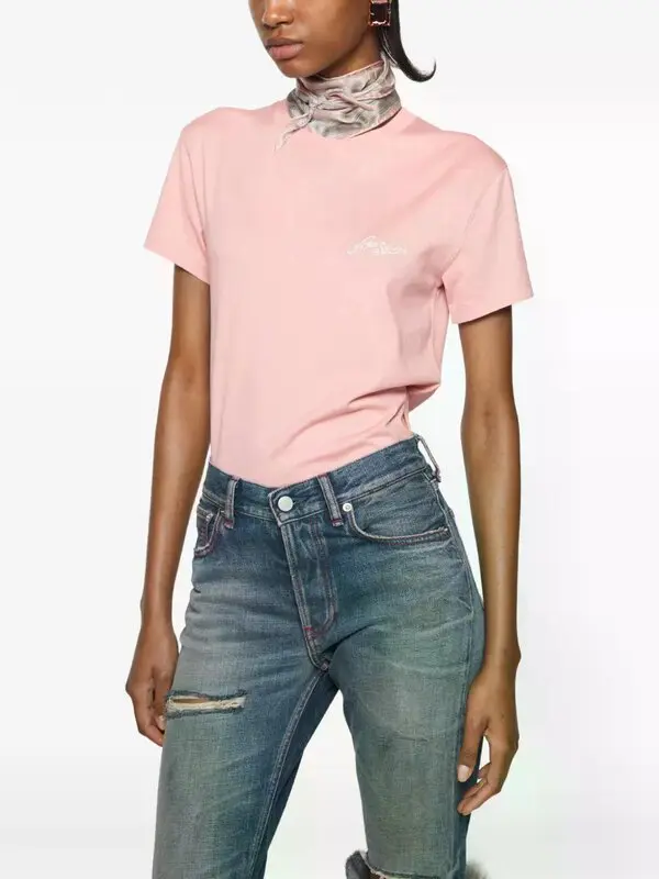 Acne Studios Fitted T-shirt With Logo - Pink