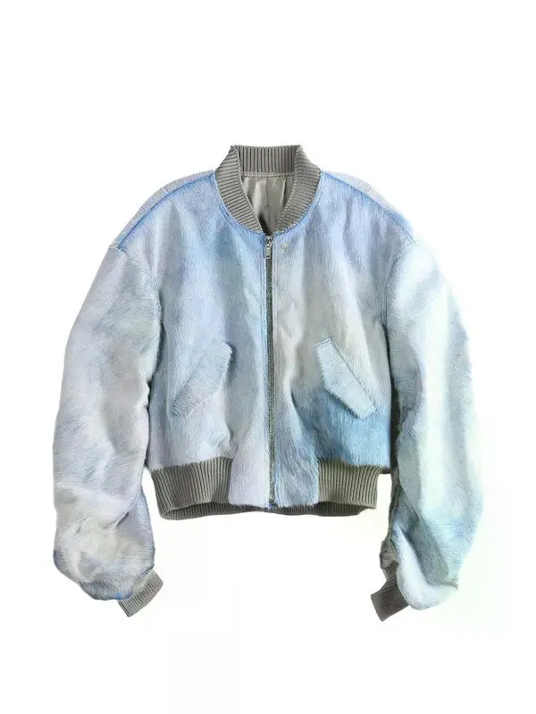 Rick Owens Secchia Flight Zip-up Leather Bomber Jacket