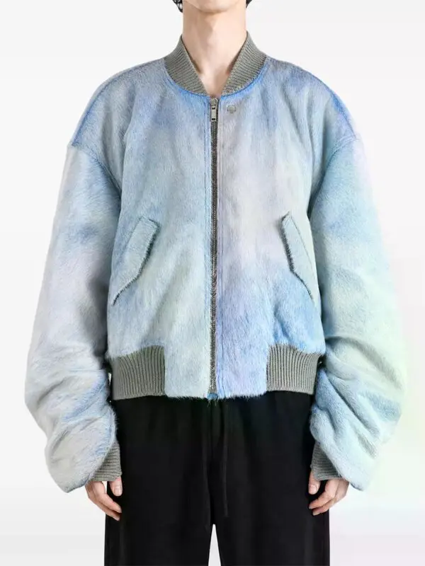 Rick Owens Secchia Flight Zip-up Leather Bomber Jacket