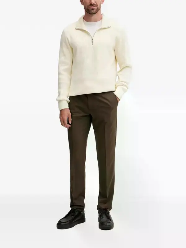 LINDBERGH Ribbed Quarter-zip Sweater