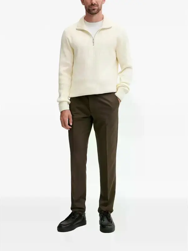 Lindbergh Ribbed Quarter-zip Sweater
