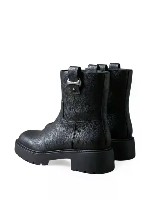 Calvin Klein Logo-plaque Pebbled Boots