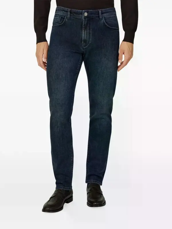 Boggi Milano Jeans In Stretch Black Denim