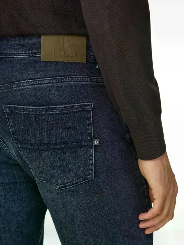 Boggi Milano Jeans In Stretch Black Denim