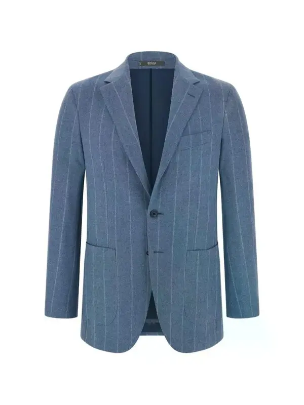 Boggi Milano Blazer In Wool Silk Pinstripe