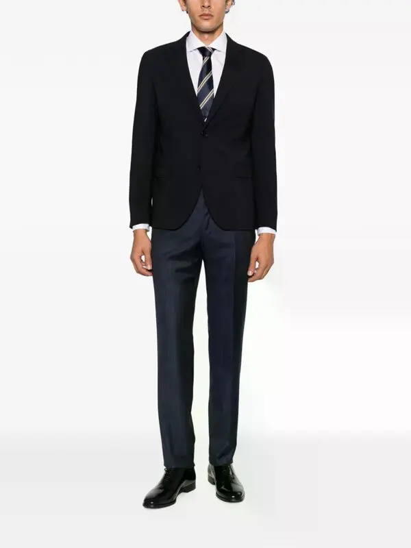 MANUEL RITZ Single-breasted Notched-lapels Jacket - Blue