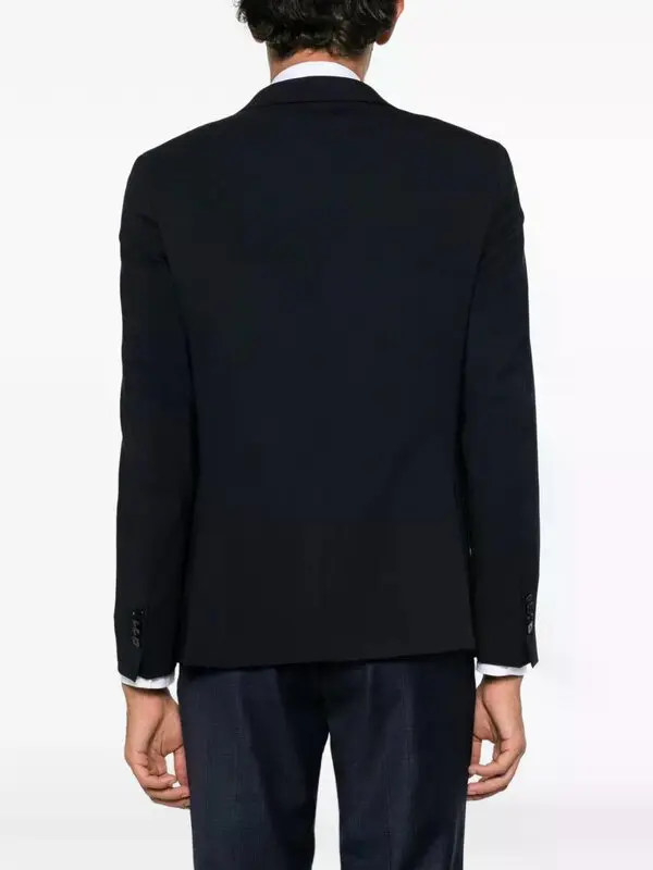 MANUEL RITZ Single-breasted Notched-lapels Jacket - Blue