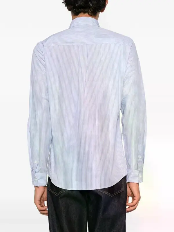 Iceberg Vertical-stripe Logo-embroidered Shirt