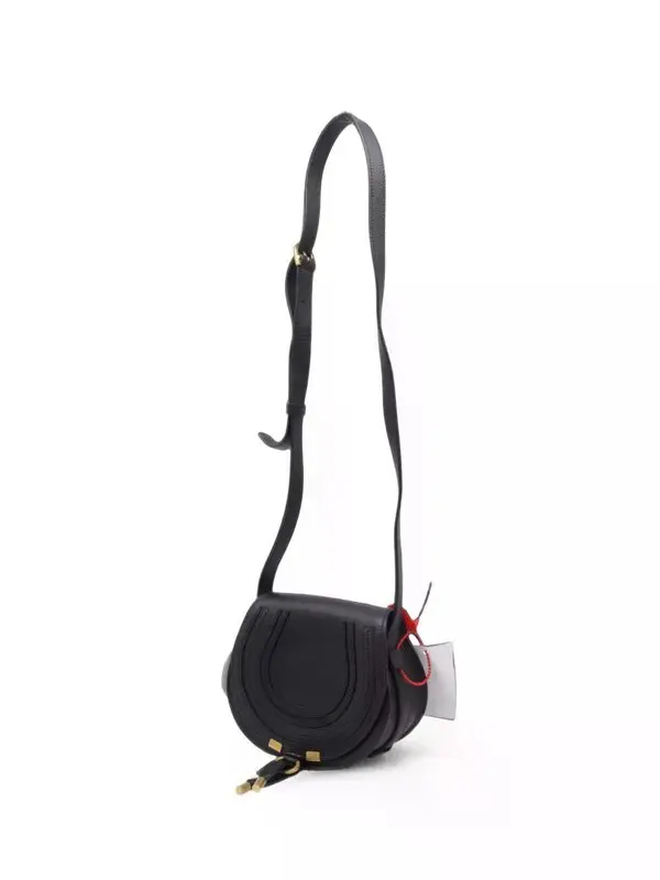 Chloé Marcie Whipstitched Crossbody Bag - Black