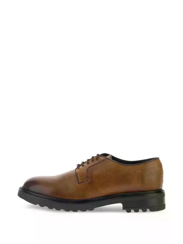 Boggi Milano Derby Shoes In Grained Leather