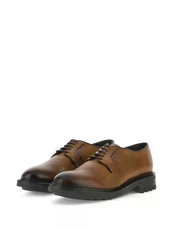 Boggi Milano Derby Shoes In Grained Leather