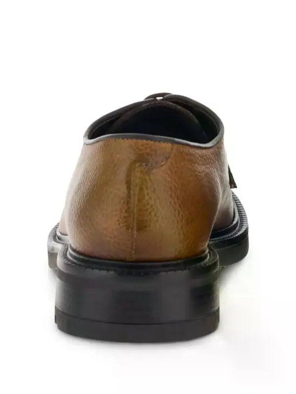 Boggi Milano Derby Shoes In Grained Leather