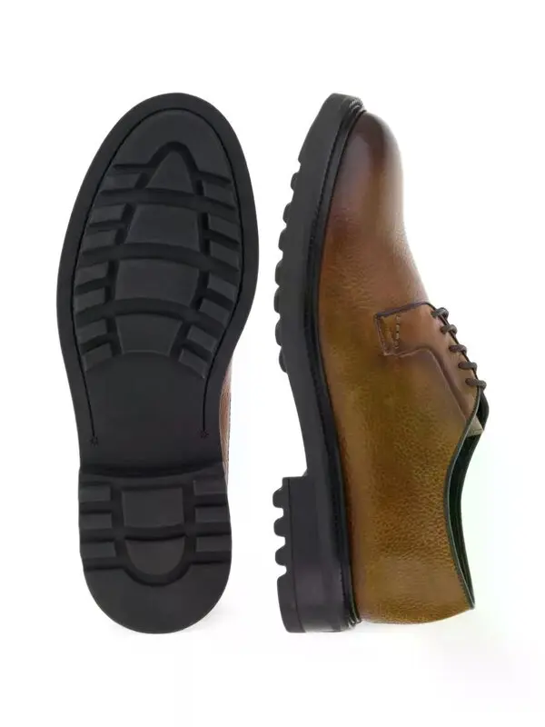Boggi Milano Derby Shoes In Grained Leather
