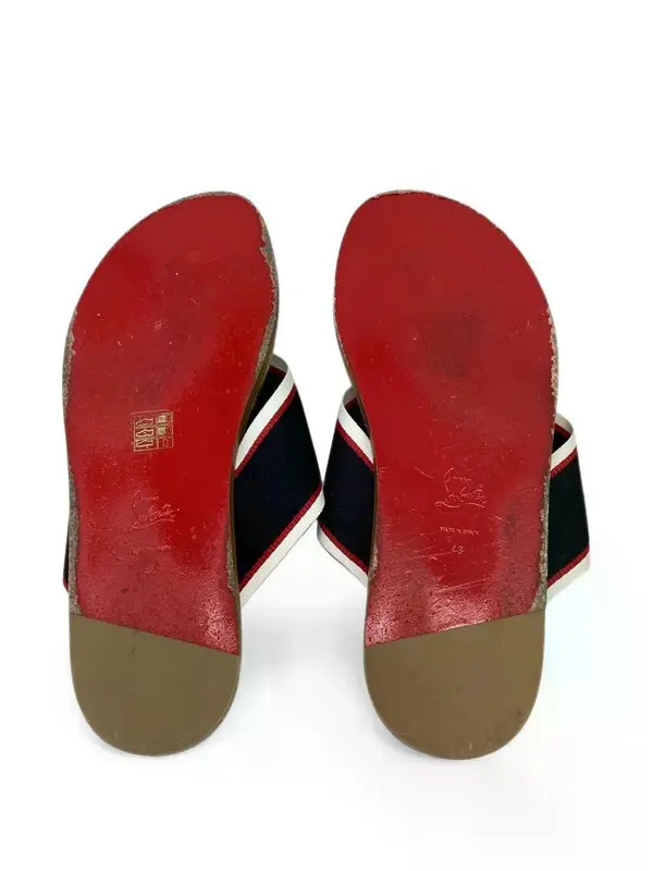 CHRISTIAN LOUBOUTIN Hot Flip Jute Sandals - Black