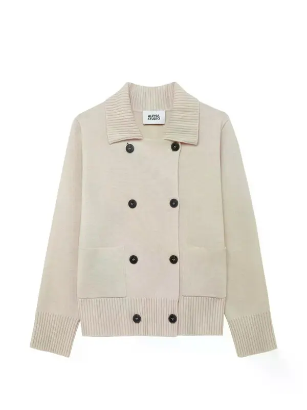 Alpha Studio Double-breasted Knitted Cardigan