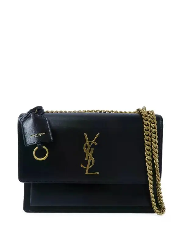 Saint Laurent Sunset Chain Crossbody Bag - Black