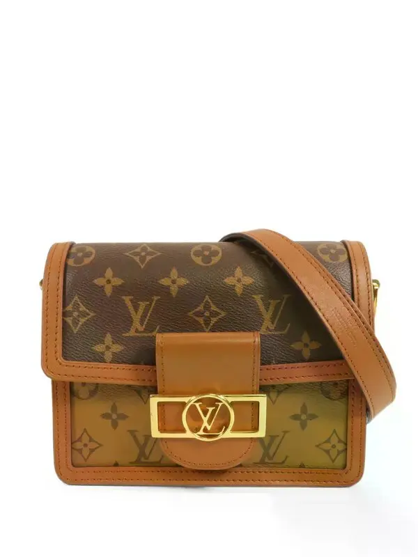 LOUIS VUITTON Mini Dauphine Monogram Reverse Shoulder Bag - Brown