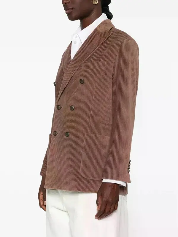 CIRCOLO 1901 Double-breasted Corduroy Jacket - Brown