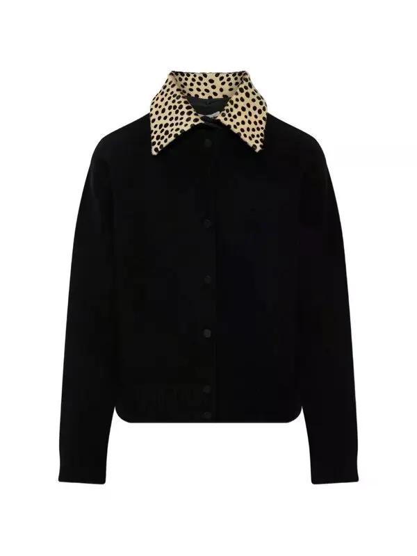 RÓHE Animal-print Collar Cardigan