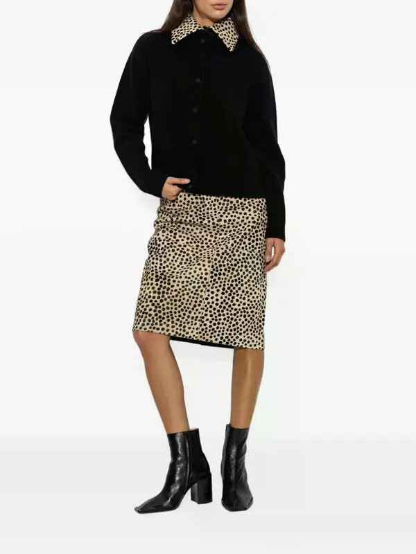 RÓHE Animal-print Collar Cardigan