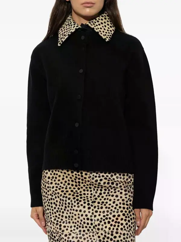 RÓHE Animal-print Collar Cardigan