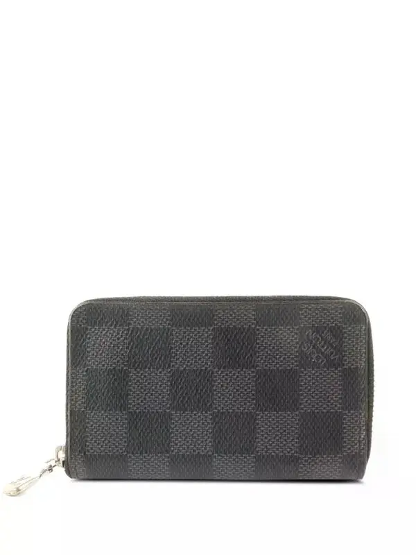 LOUIS VUITTON Damier Graphite Zippy Wallet - Black